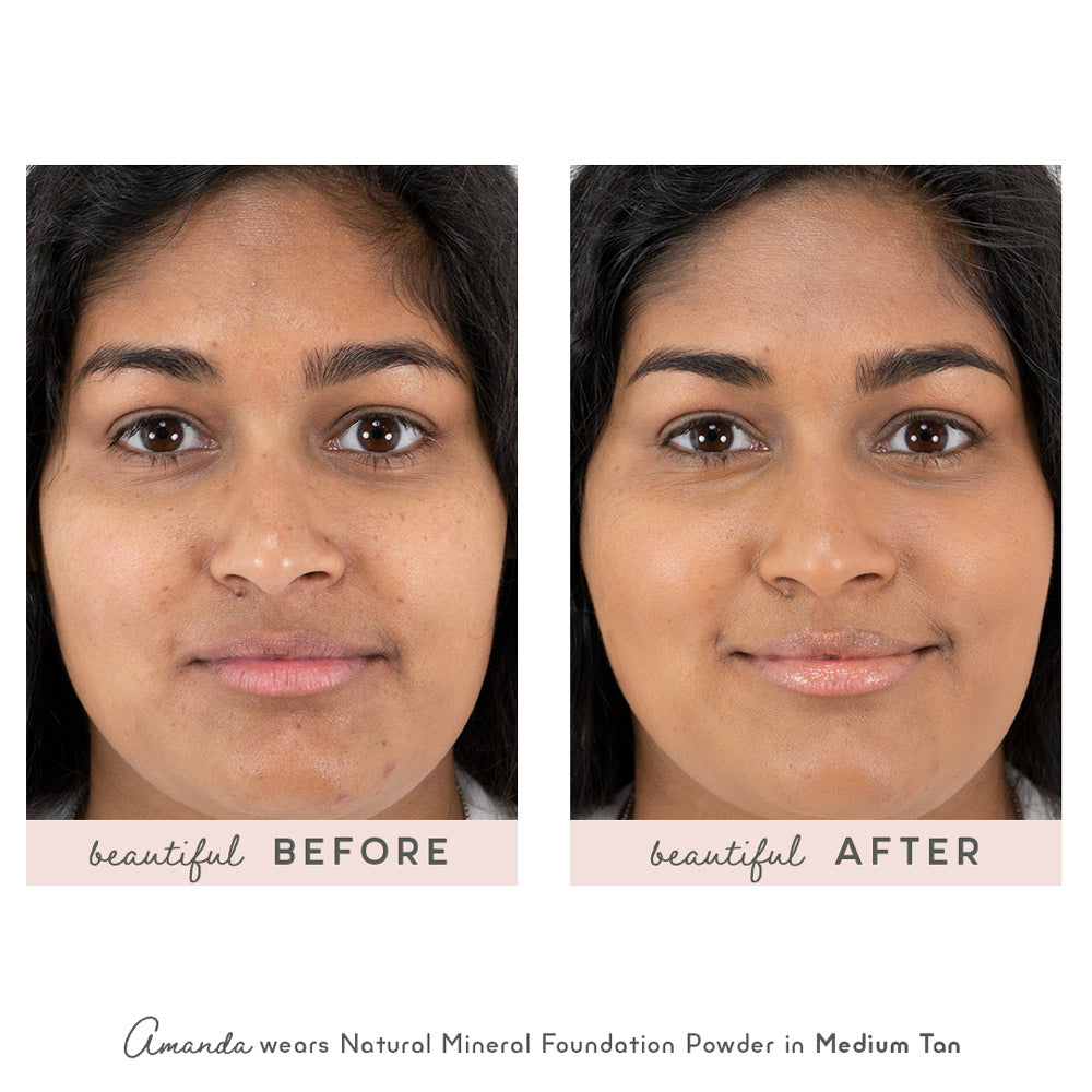 Natural Mineral Foundation Powder with SPF 15 & Blue Light Protection ...